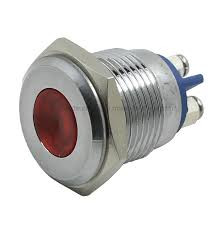 LED temoin 12-36V metal rouge